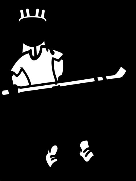 Download A White Figure Holding A Hockey Stick 100 Free Fastpng