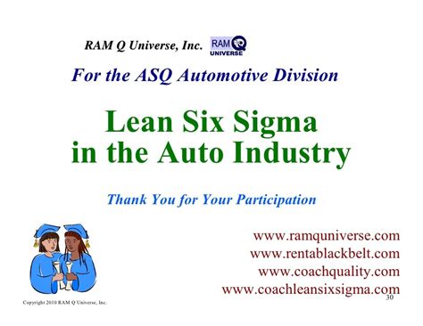 Asq Auto Div Lean Six Sigma Webinar