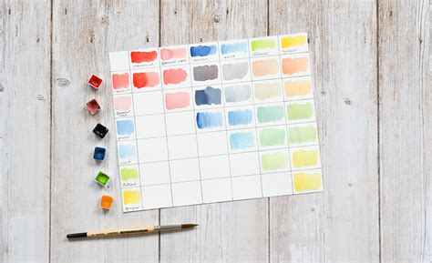 R Aliser Un Nuancier L Aquarelle Pour Mieux Conna Tre Ses Couleurs