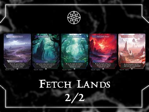 Shock Fetch Triome Lands Bundle 6 Bonus Cards Commander Land Pack