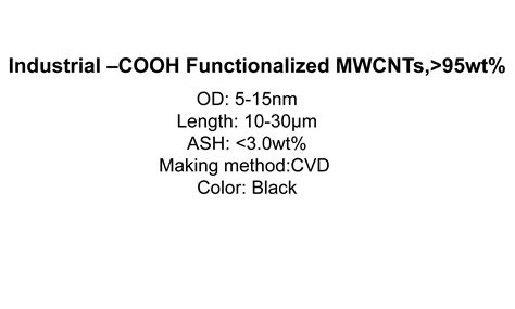 Industrial Cooh Functionalized Mwcnts Tnimc1 Anr Technologies