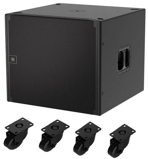 JBL SRX S Inch Powered Subwoofer Omnidirectional Or Cardioid JBL ACK CASTERS VIP Pro