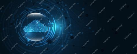 클라우드 컴퓨팅 스토리지 기술 배경 디지털 데이터 서비스 혁신 개념 프리미엄 벡터