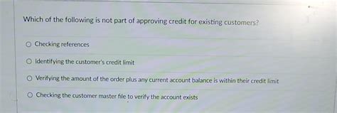 Solved Which Of The Following Is Not Part Of Approving