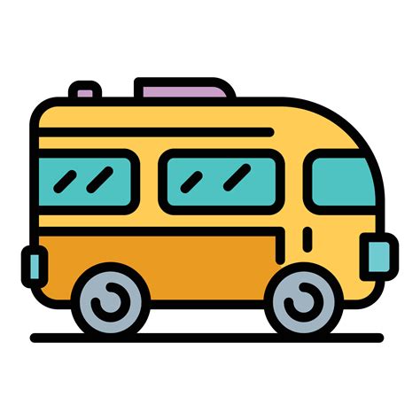 Excursion Bus Icon Color Outline Vector 15145966 Vector Art At Vecteezy
