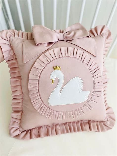 Pin By L On ️oh Girl Swan Nursery Decor Pink Pillows Nursery