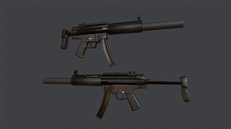 Hk Mp5 Sd 3d Model 9 Fbx Max Free3d