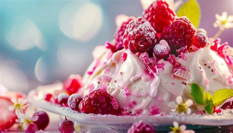 View Of A Beautiful Dessert Premium Ai Generated Image