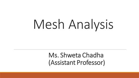 Mesh Analysis Youtube