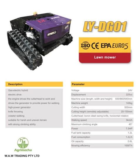 Remote Control Electric And Gasoline Lawn Mower Robot Grass Weeding Machine