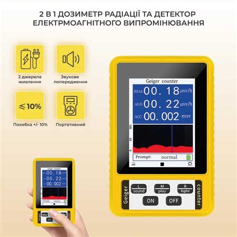 Дозиметр радіації електромагнітного випромінювання лічильник Гейгера 1 490 грн Інша