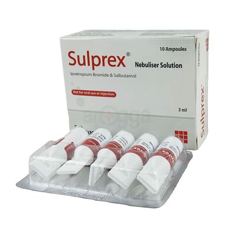 Sulprex Nebuliser Solution 500mcg25mg3ml Nebuliser Solution Arogga