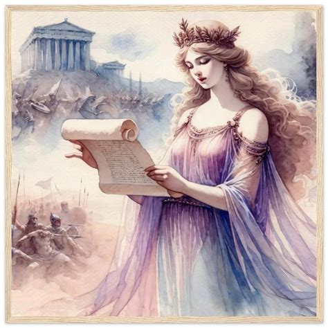 Calliope Muse Of Epic Peotry Framed Watercolor Art Print Etsy Uk