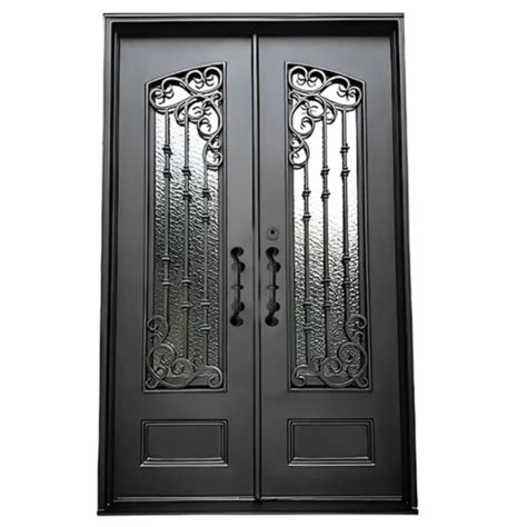 Puerta Doble Artesanal MetÁlica De Entrada Para Exterior De Dos Hojas