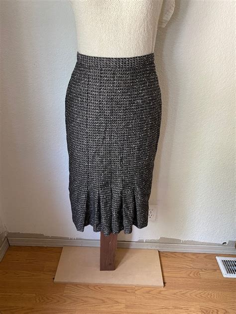 Vintage Sz 8 Fully Lined Wool Pencil Skirt Wooled Gem