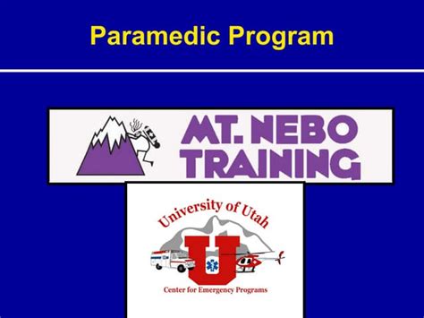Paramedic Program Overview Ppt