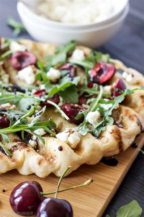 Grilled Cherry Goat Cheese And Arugula Pizza Recipe