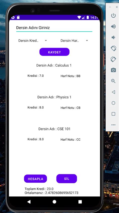 Github Cagriyilmaz04gpa Calculator
