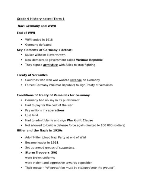 Grade 9 History Notes Term 1 Updated Pdf