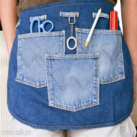 Apron Pockets Made From Old Jeans Chica And Jo