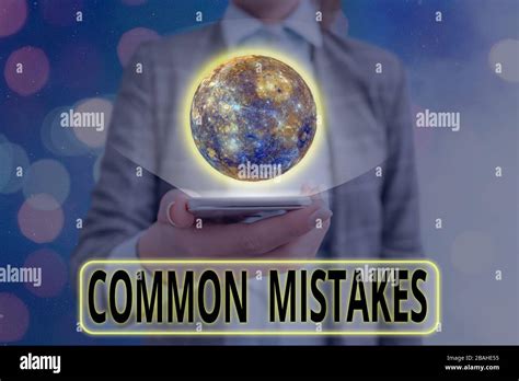 Conceptual Hand Writing Showing Common Mistakes Concept Meaning Actions That Are Often Used