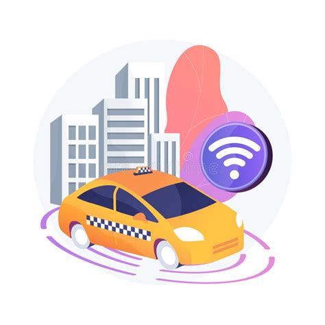 Autonomous Car Abstract Concept Vector Illustration Stock Vector