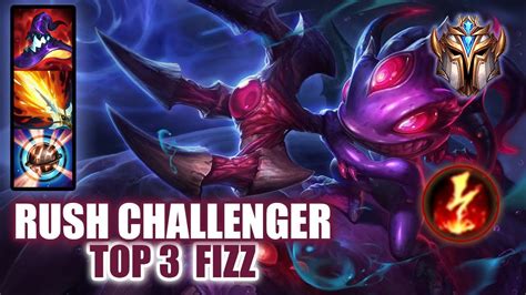 Wild Rift Fizz Top 3 Rush Challenger Ranked Game Build Youtube