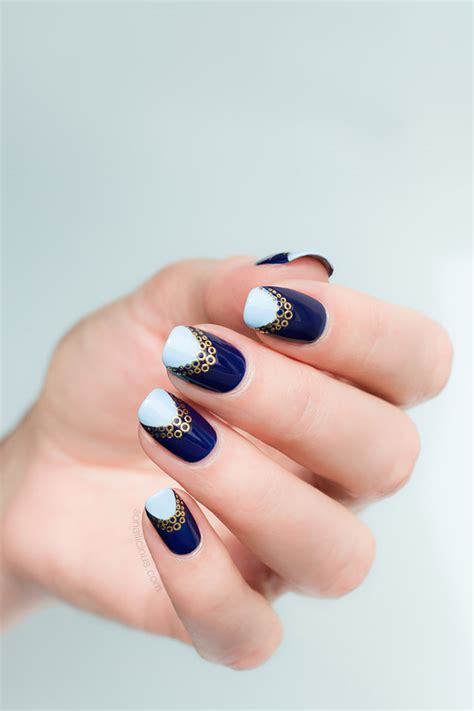 Reverse French Manicure With Embellishments Tutorial