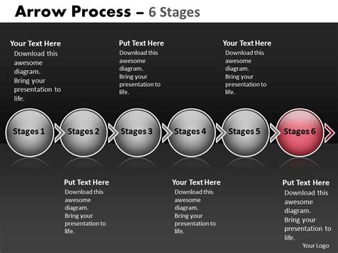 Arrow Process 6 Stages 14 Powerpoint Slide Templates Download Ppt
