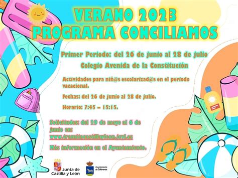 PROGRAMA CONCILIAMOS VERANO 2023 Ayuntamiento De Cebreros