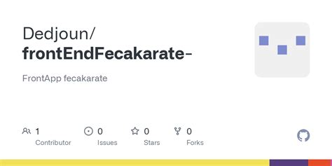 GitHub Dedjoun FrontEndFecakarate FrontApp Fecakarate