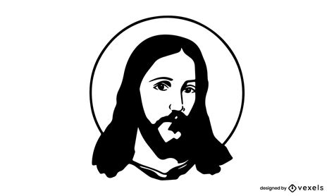 Jesus Christ God Black And White 21690463 Vector Art At 43 Off