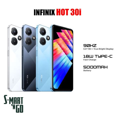 My Set Infinix Hot 30i Smartphone 4gb Ram 128gb Rom Extended Ram