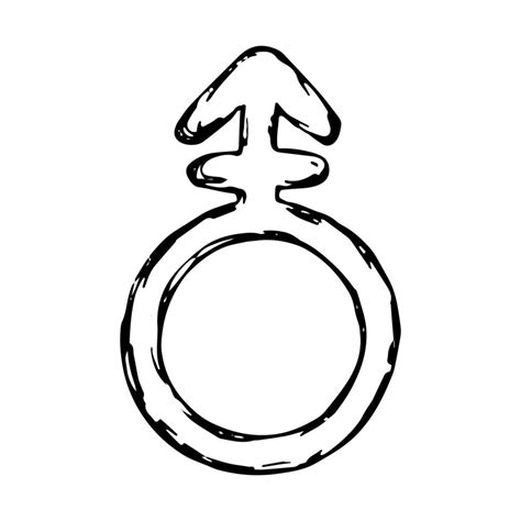 Twelve Hand Drawn Androgyne Gender Identity Icon Symbol Used To
