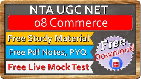 Free Pdf Ugc Net Commerce Study Material Pdf Notesbook Pdf Download