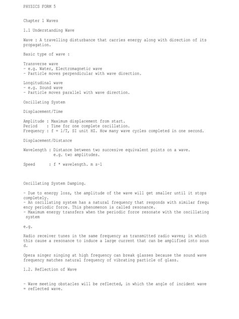 Physics Form 5 Pdf Resonance Waves