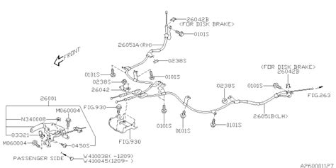 Parking Brake System 2014 Subaru XV Crosstrek