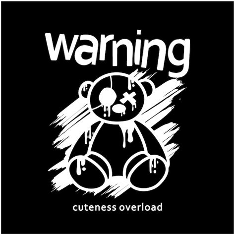 Premium Vector Vector Warning Cuteness Overload Typography Tshirt Design