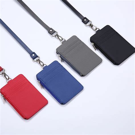 Pu Leather Card Holder Employee Name Id Card Holde Vicedeal