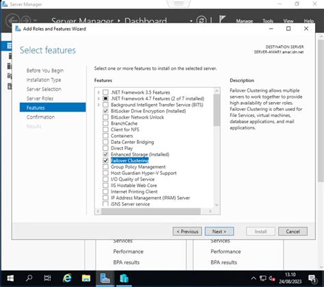 Failover Cluster High Availability Hyperv Window Server