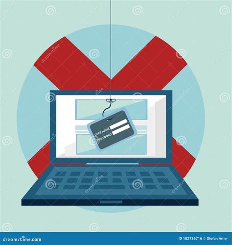 Internet Phishing Hacking Login And Password Icon Cartoon Vector