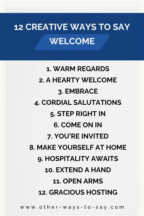 12 Creative Ways to Say "Welcome" (+EXAMPLES) - Other-Ways-To-Say