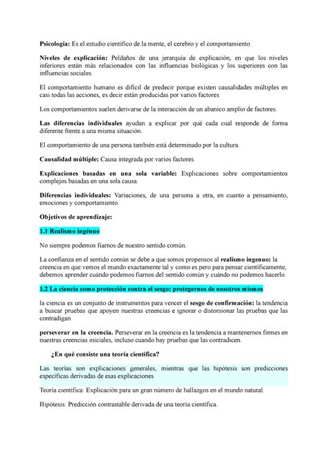 resumen capítulo 1 psicología una introducción lilienfeld et al