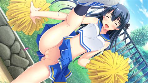 Rule 34 Cheerleader Leg Lift No Panties Outdoors Outside Skirt