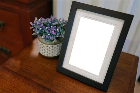 Premium Photo Cafe Menu Menu Frame Standing On Wood Table In Bar
