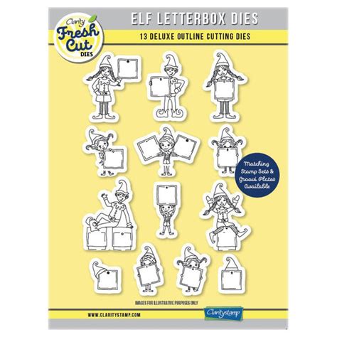 Barbaras Elf Letterbox Outline Die Set Claritystamp