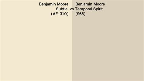 Benjamin Moore Subtle Vs Temporal Spirit Side By Side Comparison