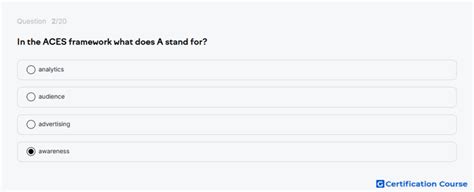 In The Aces Framework What Does A Stand For