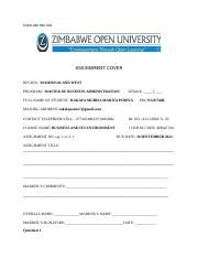 BUSINESS AND ITS ENVIRONMENT ASSIGNMENT 1 Docx ZQMS ARC REC 002