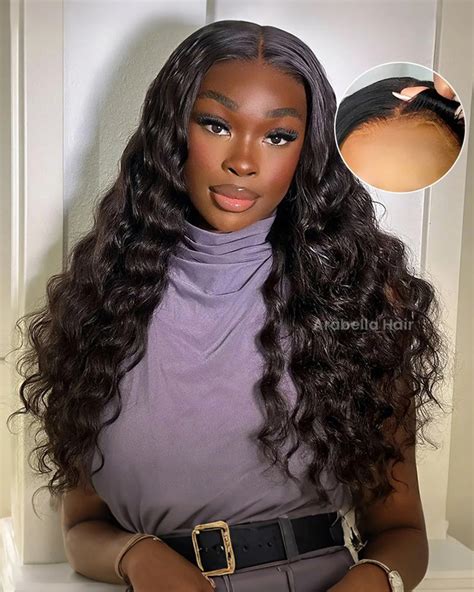 Glueless 6x5 Pre Cut Lace Closure Loose Wave Easy Wear Upgrade Hd Lace
